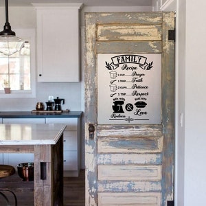 Family Recipe Sticker, Kitchen Decal, Pantry Decal, Baking Decal - Etsy