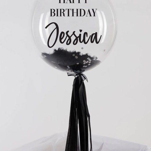 Personalised Balloon Decal Balloon Label Custom Vinyl Decal - Etsy