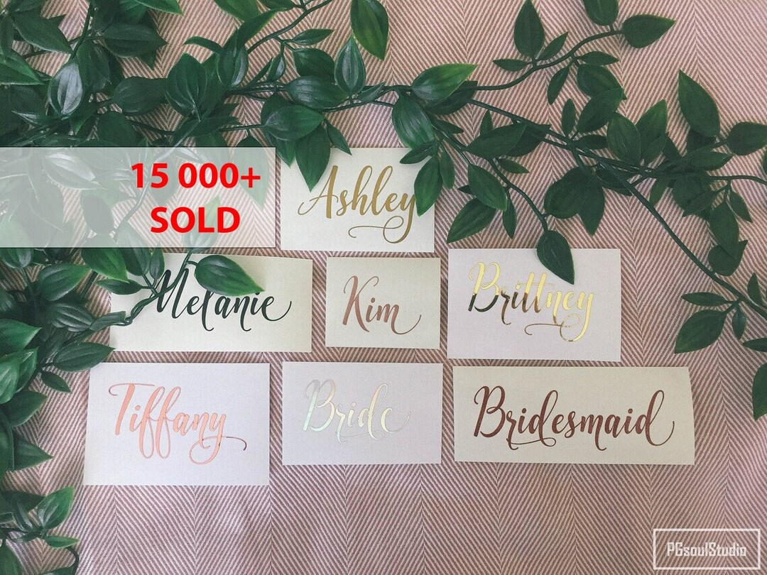 Custom Name Stickers, Wedding Stickers, Pantry Labels, Makeup Organizer ...