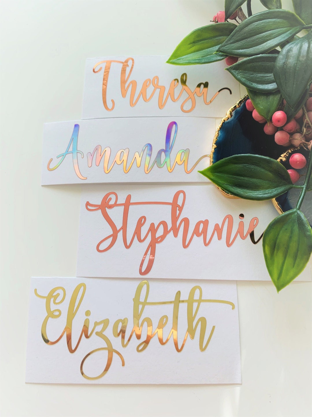 Place Cards Decal, Custom Name Stickers, Hanger Decal, Personalized ...