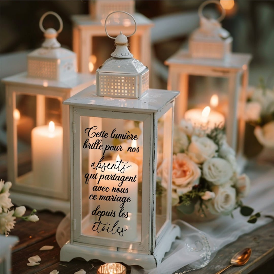 Wedding Memorial Lantern DECAL, Commemorative Lantern Sticker, Lantern ...