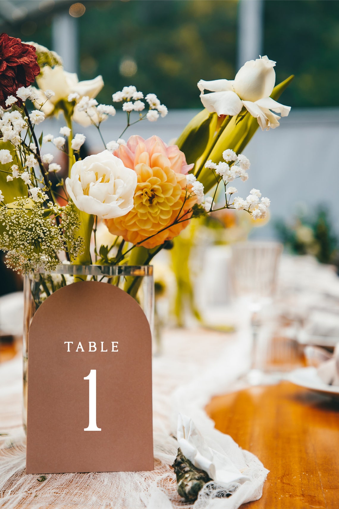 Wedding Table Number Decal, Mr & Mrs Table Number Sticker, Place Card ...