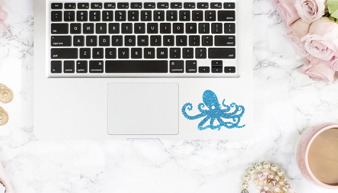 GLITTER Octopus Decal, Octopus Sticker for Macbook, Laptop, Car ...