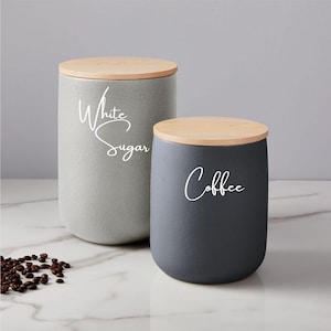 Canister Decals, Canister Labels, Jar Labels, Custom Name Sticker ...