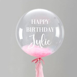 Personalised Balloon Decal, Balloon Label, Custom Vinyl Decal, Birthday ...