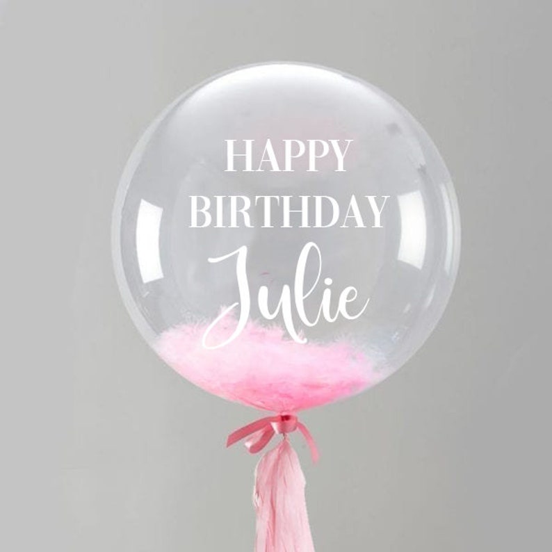 Personalised Balloon Decal Balloon Label Custom Vinyl Decal - Etsy