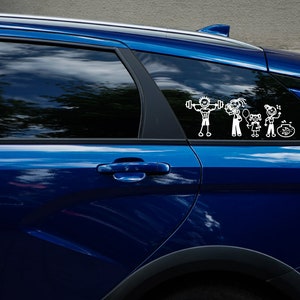 Stick Family Car Decal, Custom My Family Car Decal, Personalized Family ...