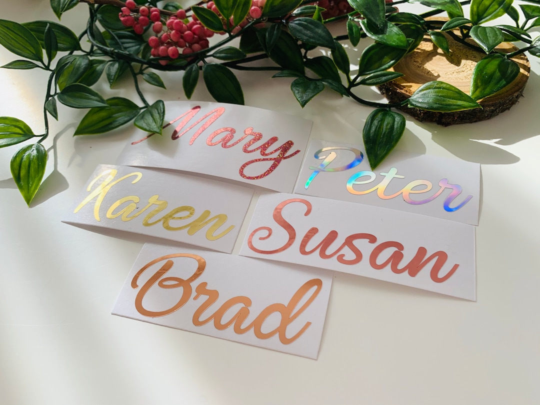 Custom Name Stickers, Personalized Name Decal, Foil Names Decals ...