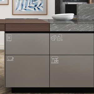 Kitchen Utensil Icon Decals, Kitchen Icons Stickers, Kitchen Organizing ...