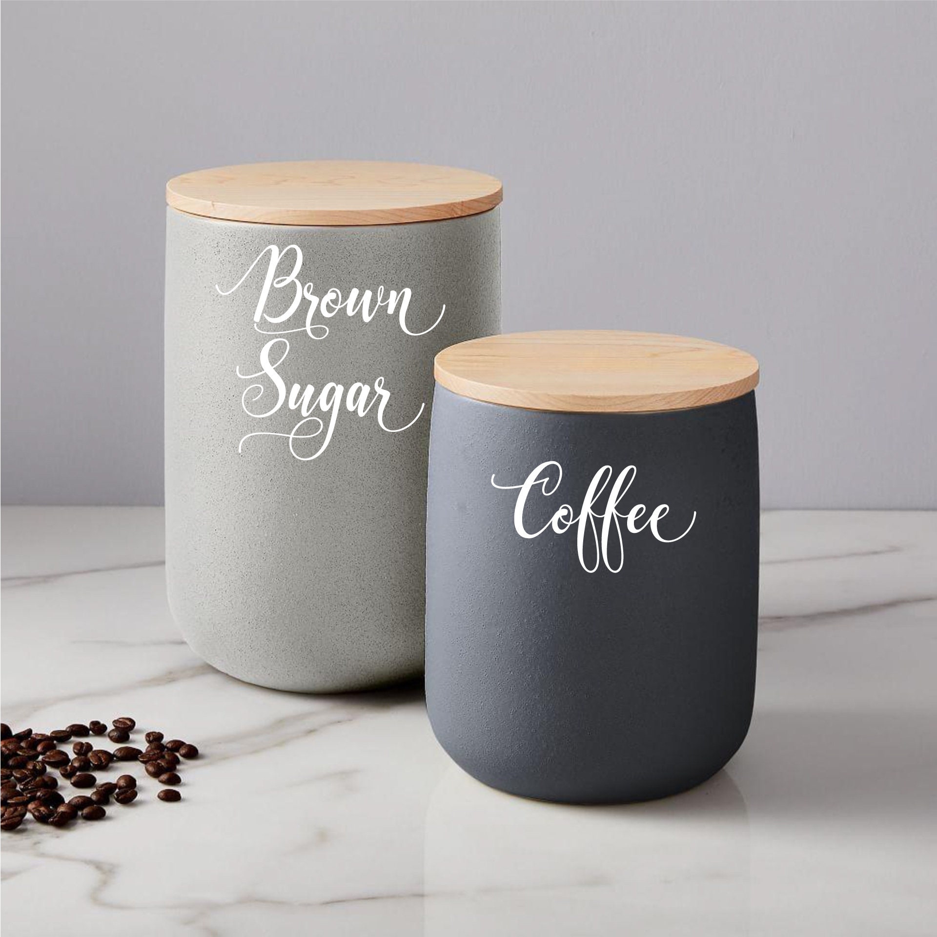 Canister Decals Canister Labels Jar Labels Custom Name - Etsy