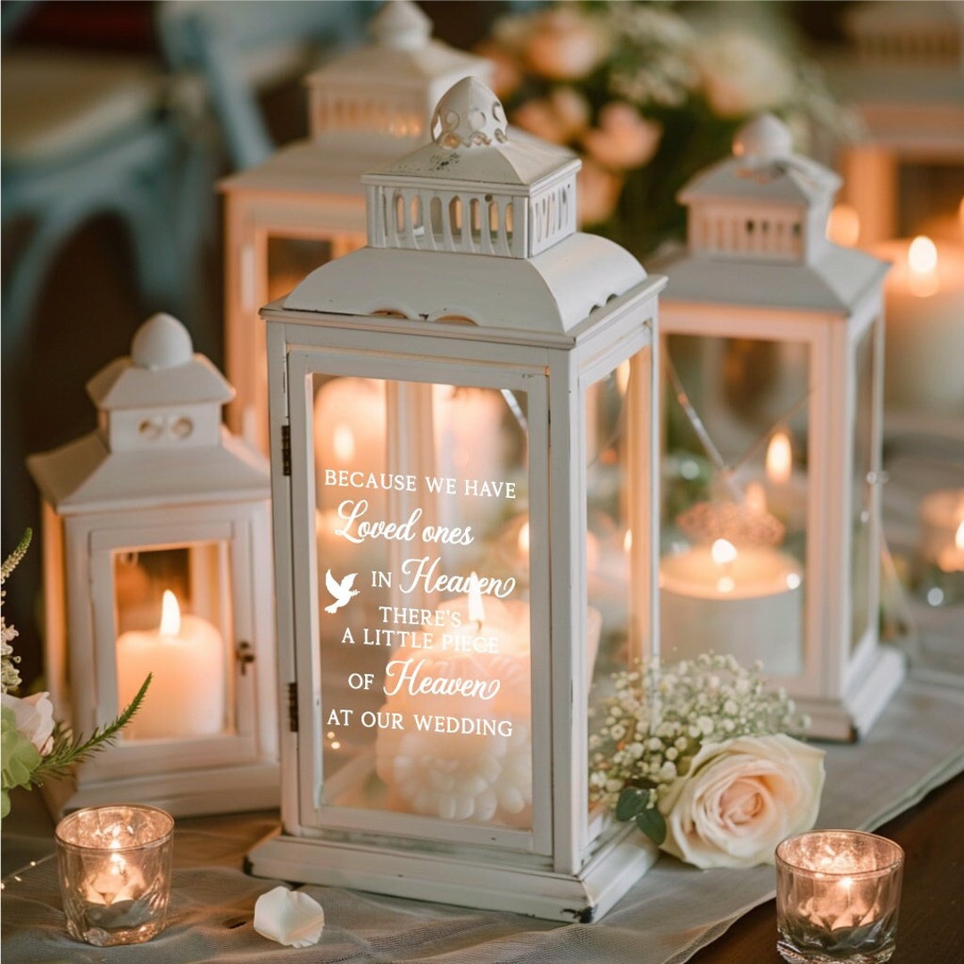 Wedding Memorial Lantern DECAL, Wedding Memorial Sign Sticker, Lantern ...