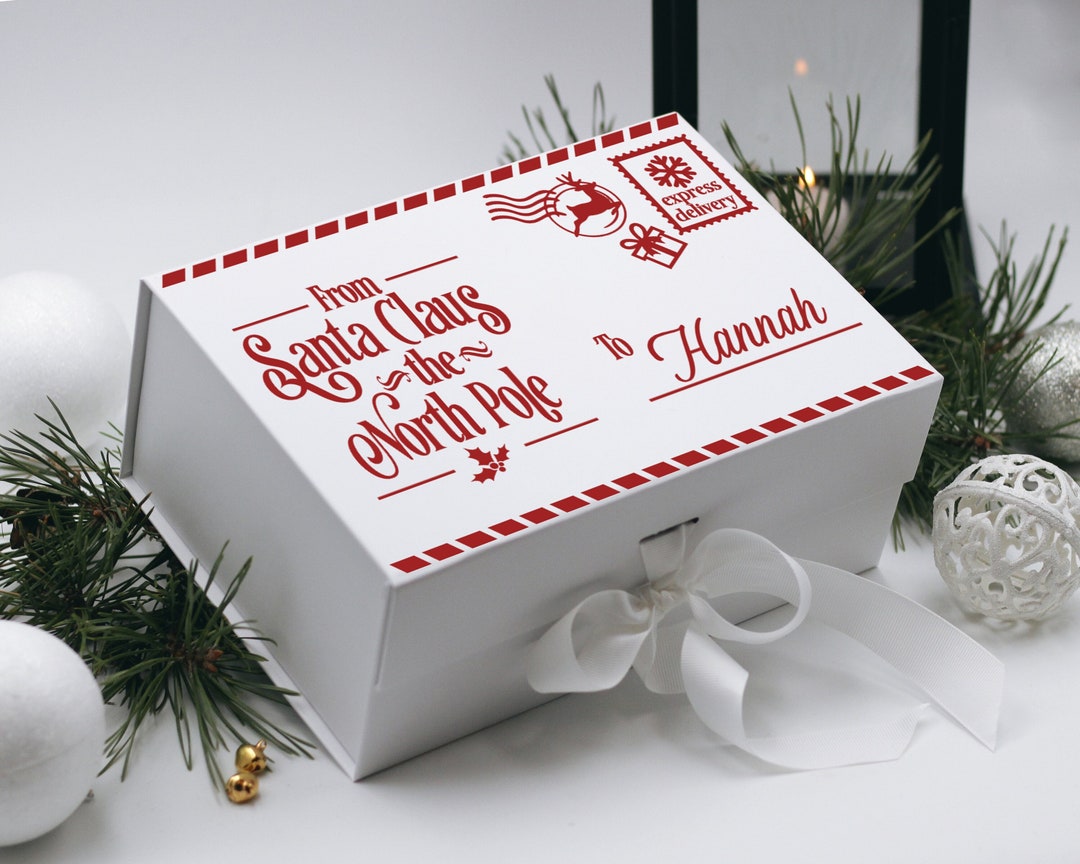 Custom Christmas Gift Box, Personalized Gift Box, Christmas Present Box ...