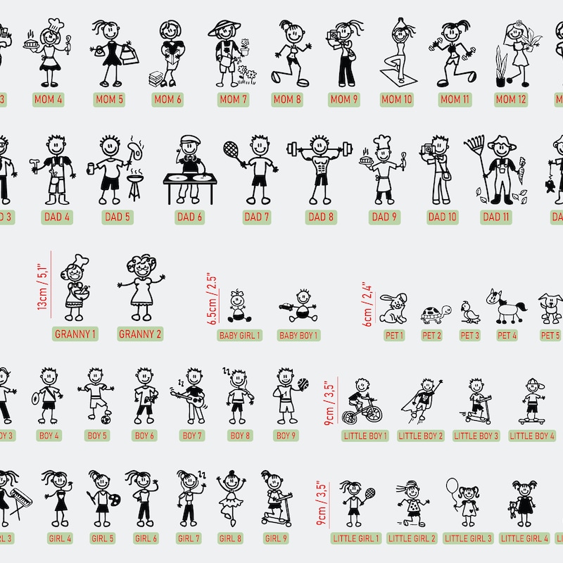 Family Car Stickers - Etsy