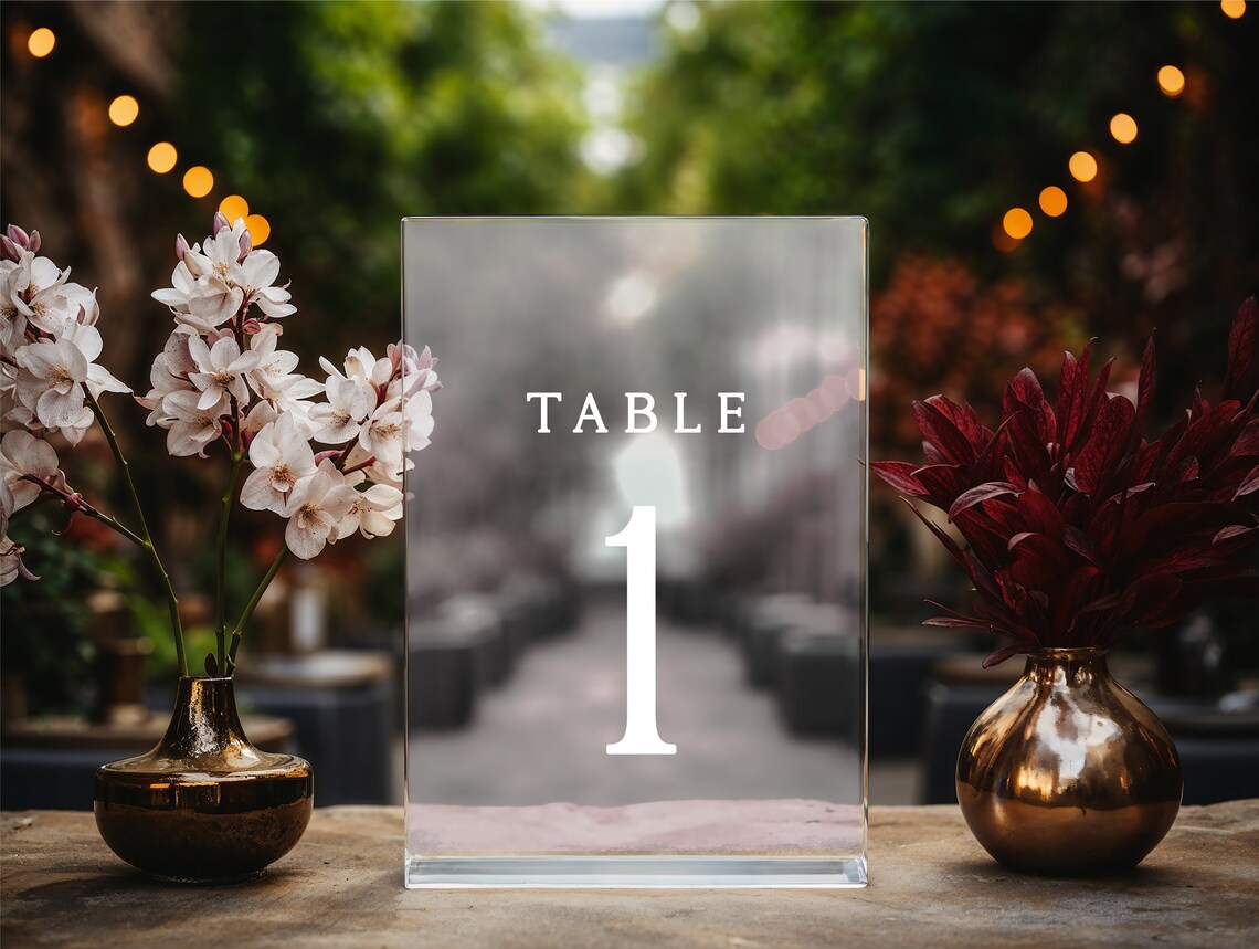 Wedding Table Number Decal, Mr & Mrs Table Number Sticker, Place Card ...