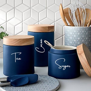 Canister Decals, Canister Labels, Jar Labels, Custom Name Sticker ...