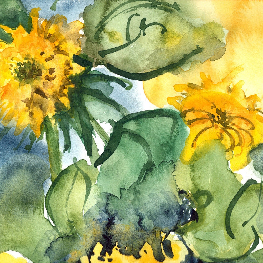September Gold Original Watercolor Painting - Etsy