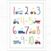 Boys Trucks and Tractors Number Print. Nursery Decor, Wall Art ...