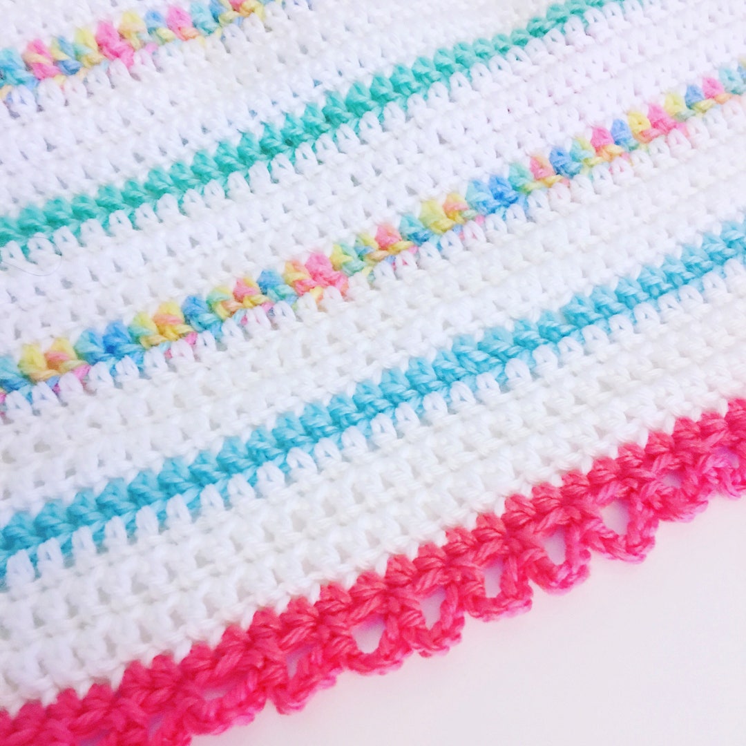 Rainbow Bright Crochet Pattern / Baby Blanket / Stash Buster / Easy to ...