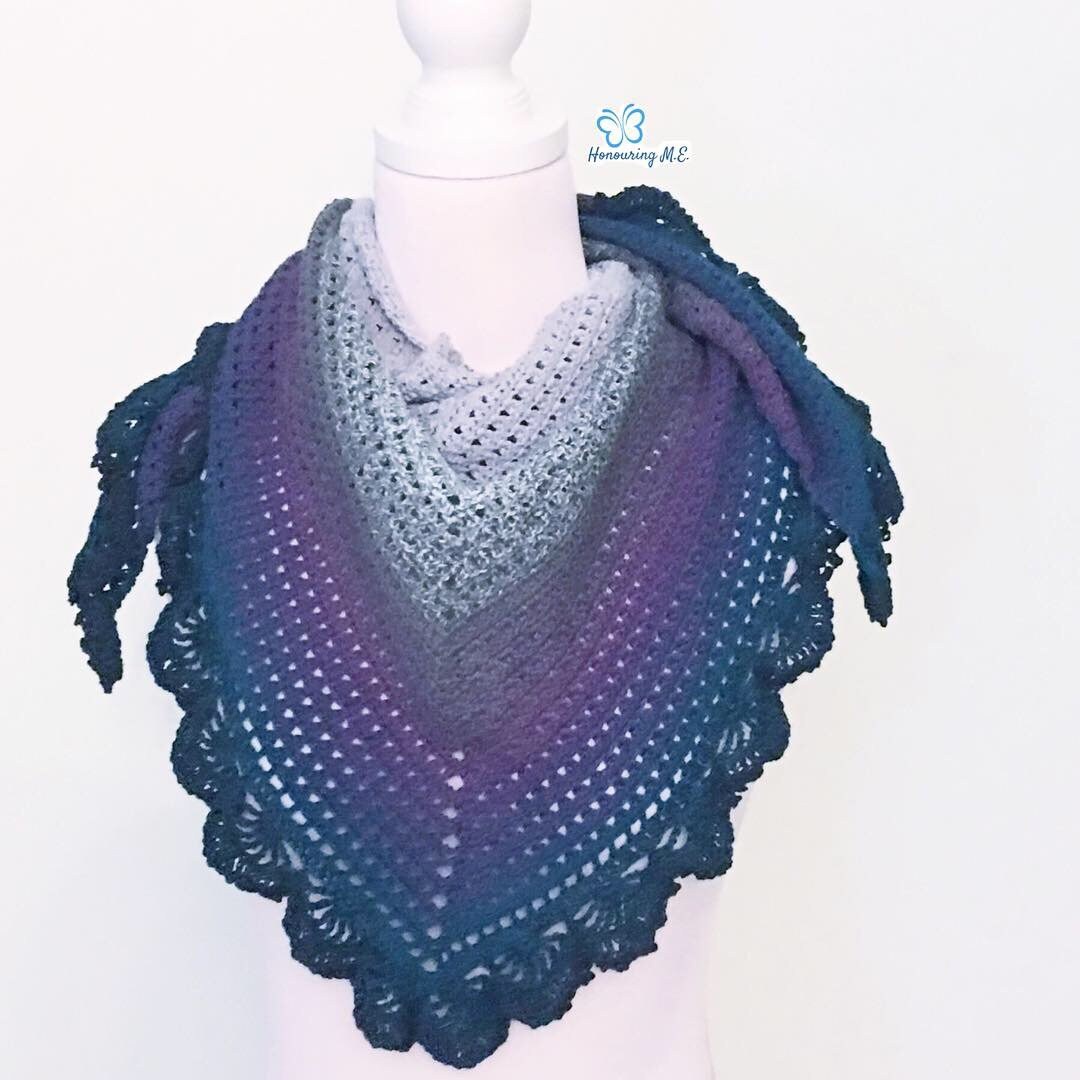 Amethyst Crochet Scarf Pattern: Scheepjes Whirl, Detailed Edging (PDF ...