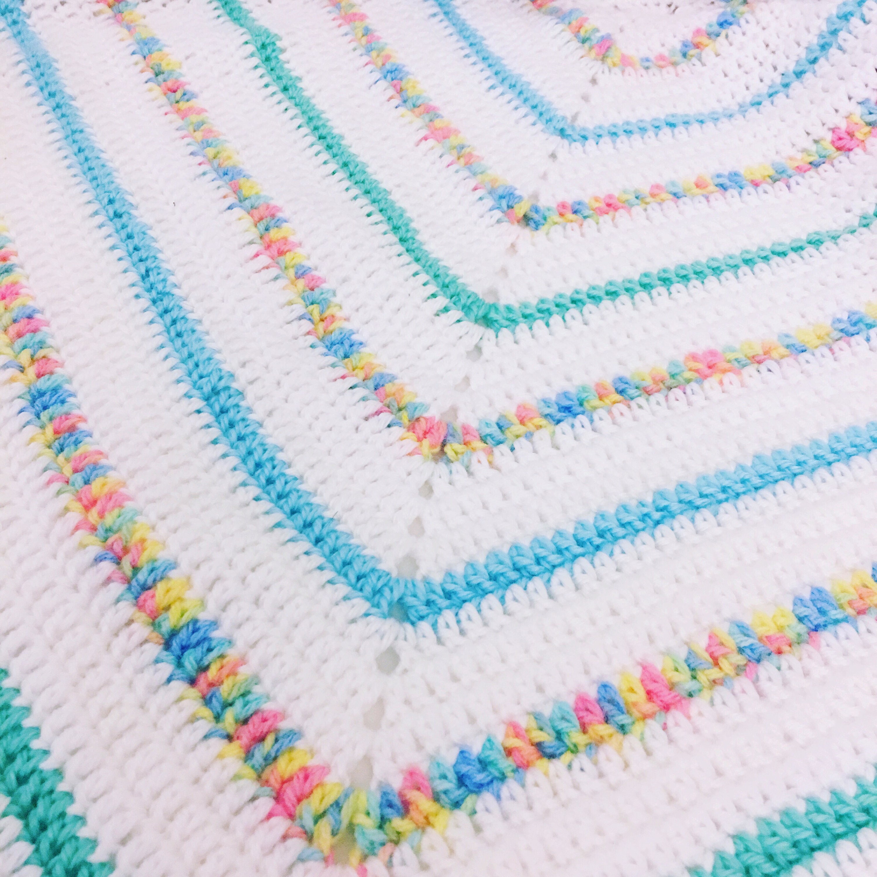 Rainbow Bright Crochet Pattern / Baby Blanket / Stash Buster / Easy to ...