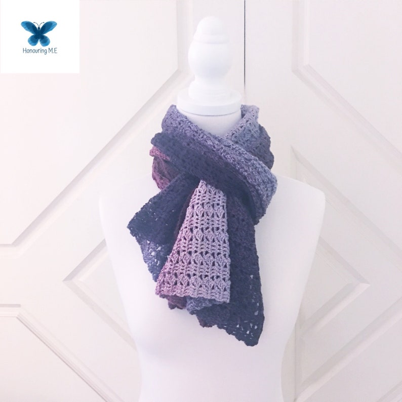 0ff the Grid Whirl Pattern | Shceepjes Whirl Scarf | Scarf Pattern ...