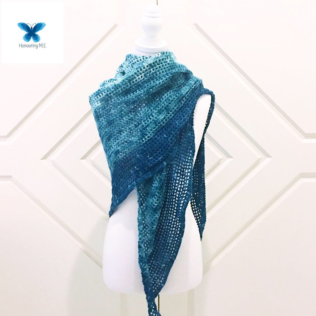 Winter Green Shawl Pattern | Shawl Pattern | Crochet Shawl | Triangle ...
