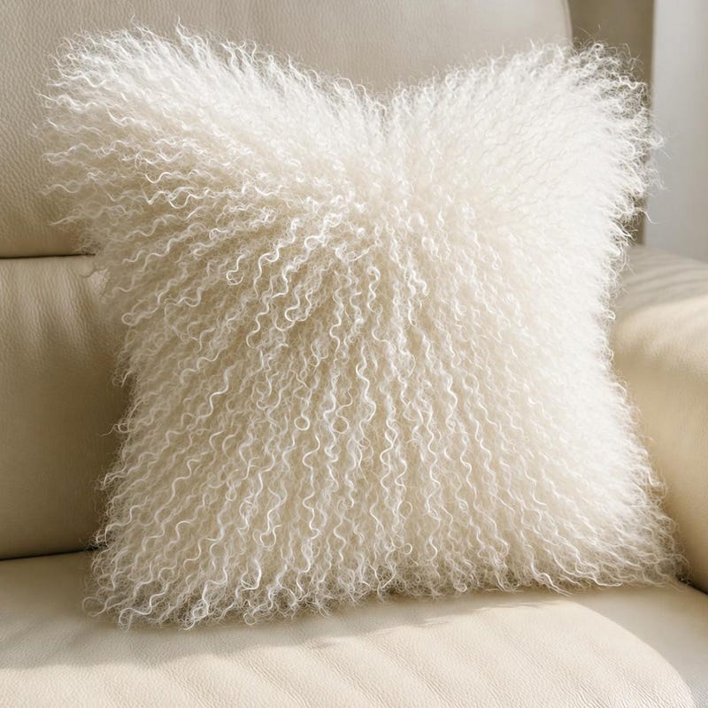 White Fur Cushions - Etsy UK