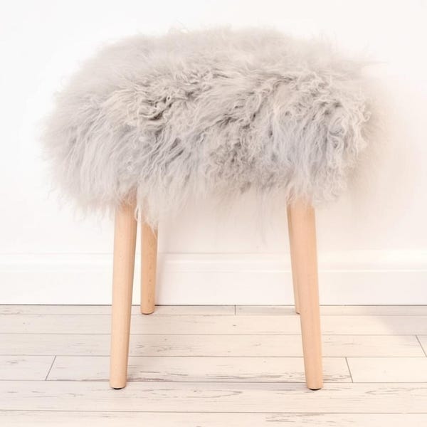 Fur Vanity Stool - Etsy