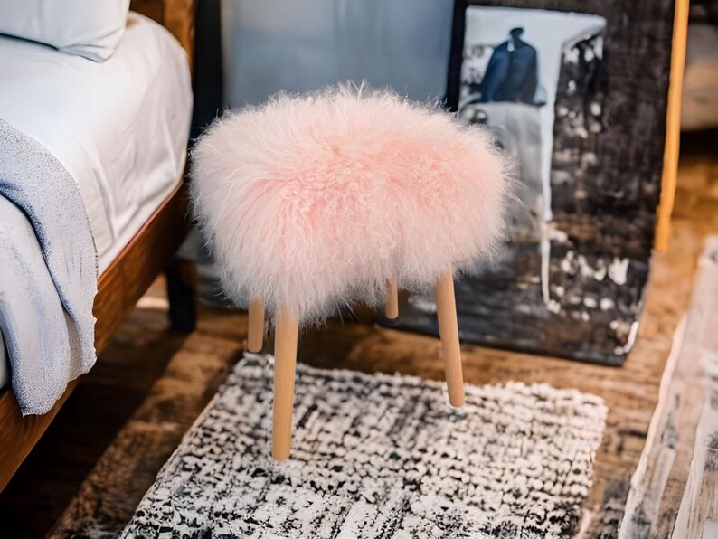 Sheepskin Stool / Dressing Table Stool Sheep for Stool - Etsy