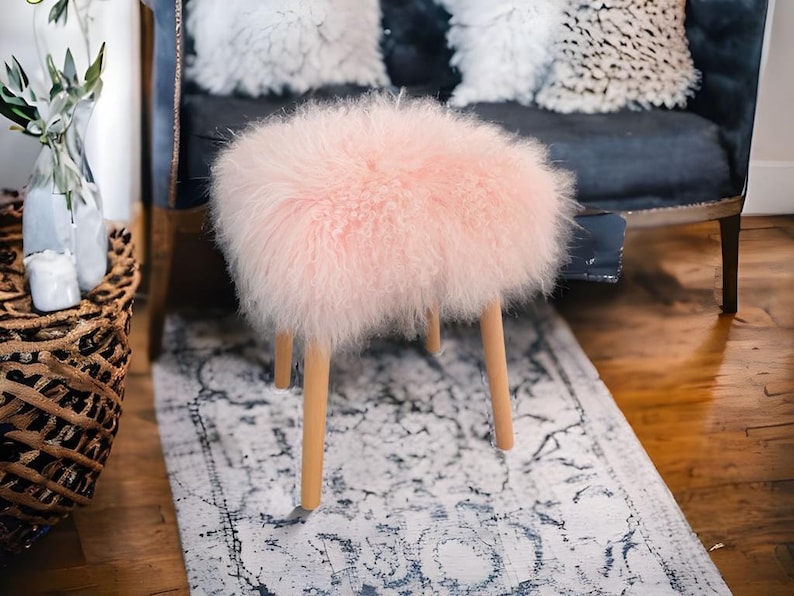 Sheepskin Stool / Dressing Table Stool Sheep for Stool - Etsy