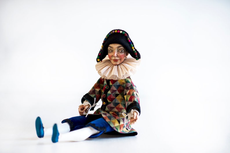 Glove Wooden Puppet Puncinello. Wooden Marionette Punch. Punch Art Doll ...