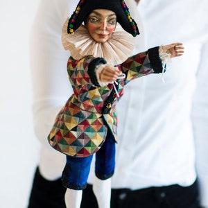 Glove Wooden Puppet Puncinello. Wooden Marionette Punch. Punch Art Doll ...