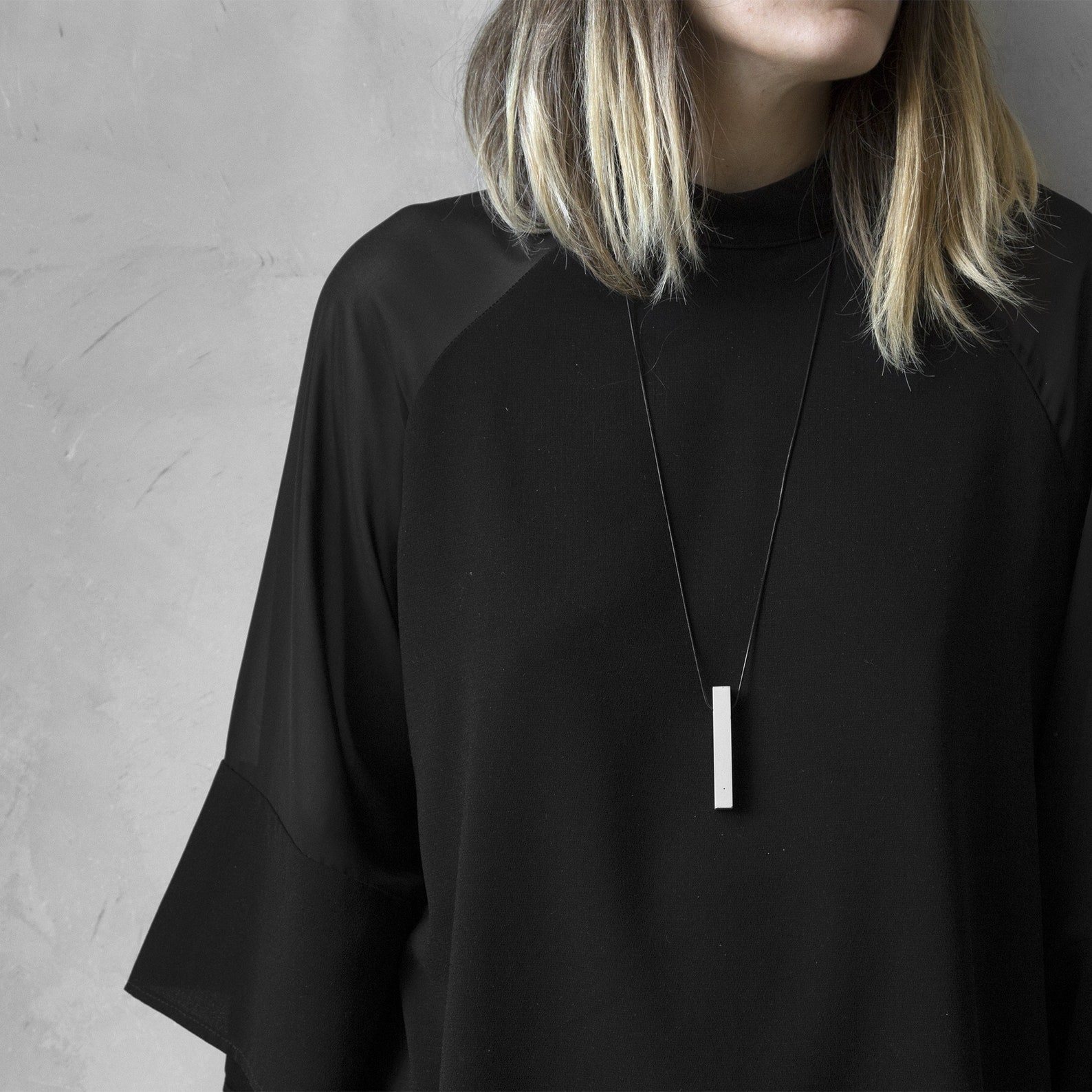 MODULOQUATTRO Necklace – Minimalist Jesmonite Pendant, Modern Geometric ...