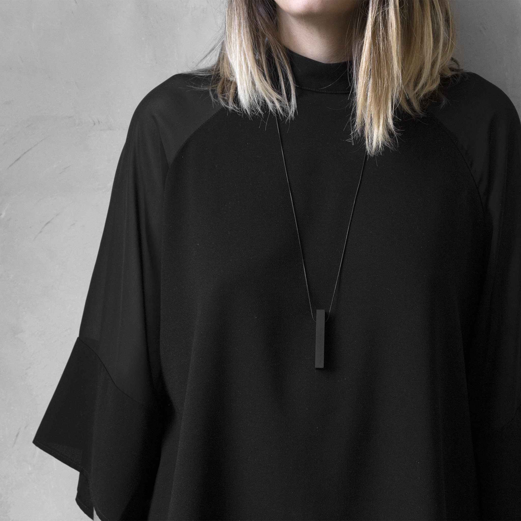 MODULOQUATTRO Necklace – Minimalist Jesmonite Pendant, Modern Geometric ...