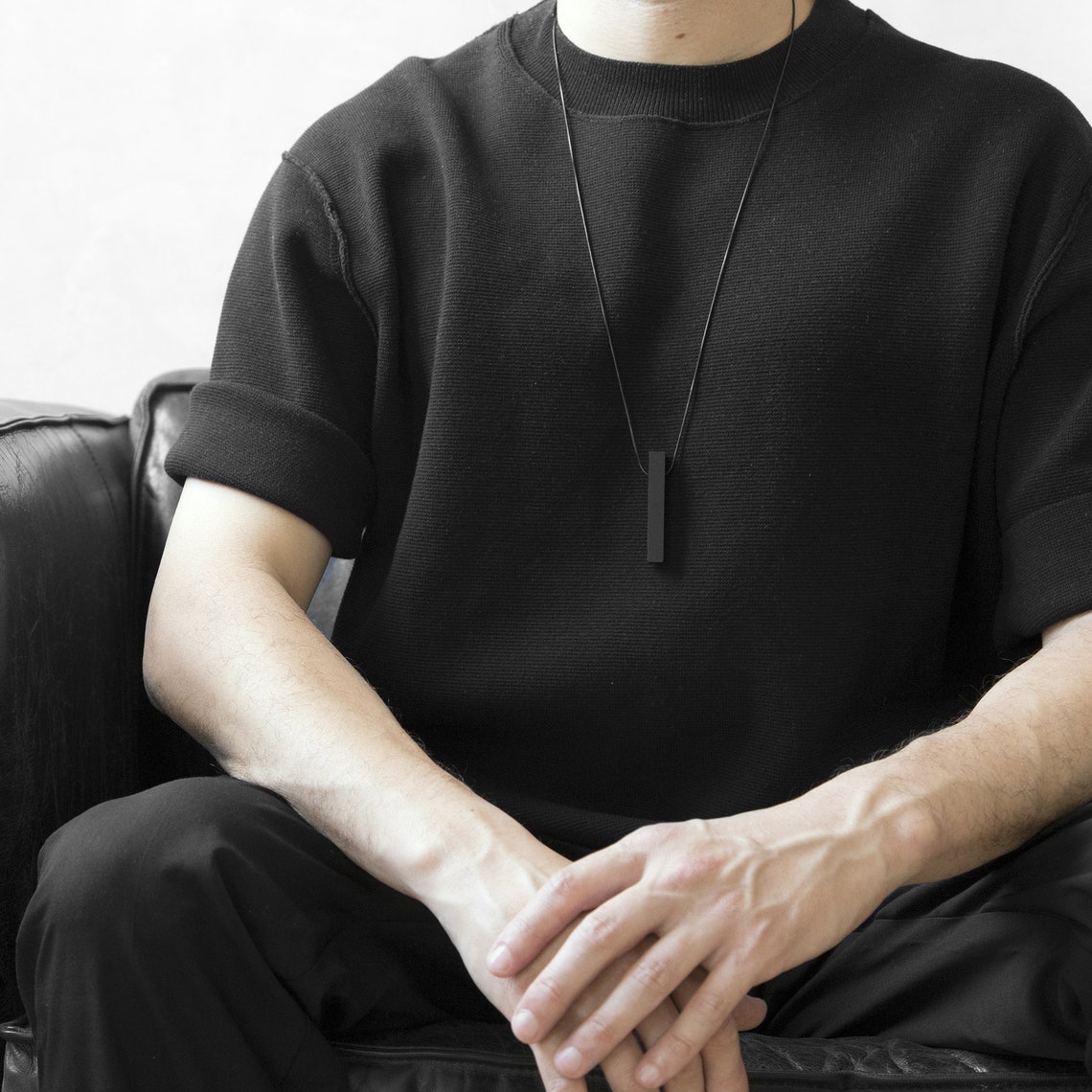 MODULOQUATTRO Necklace – Minimalist Jesmonite Pendant, Modern Geometric ...