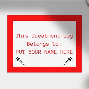 Bleeding Disorder Treatment Log (template) - Etsy