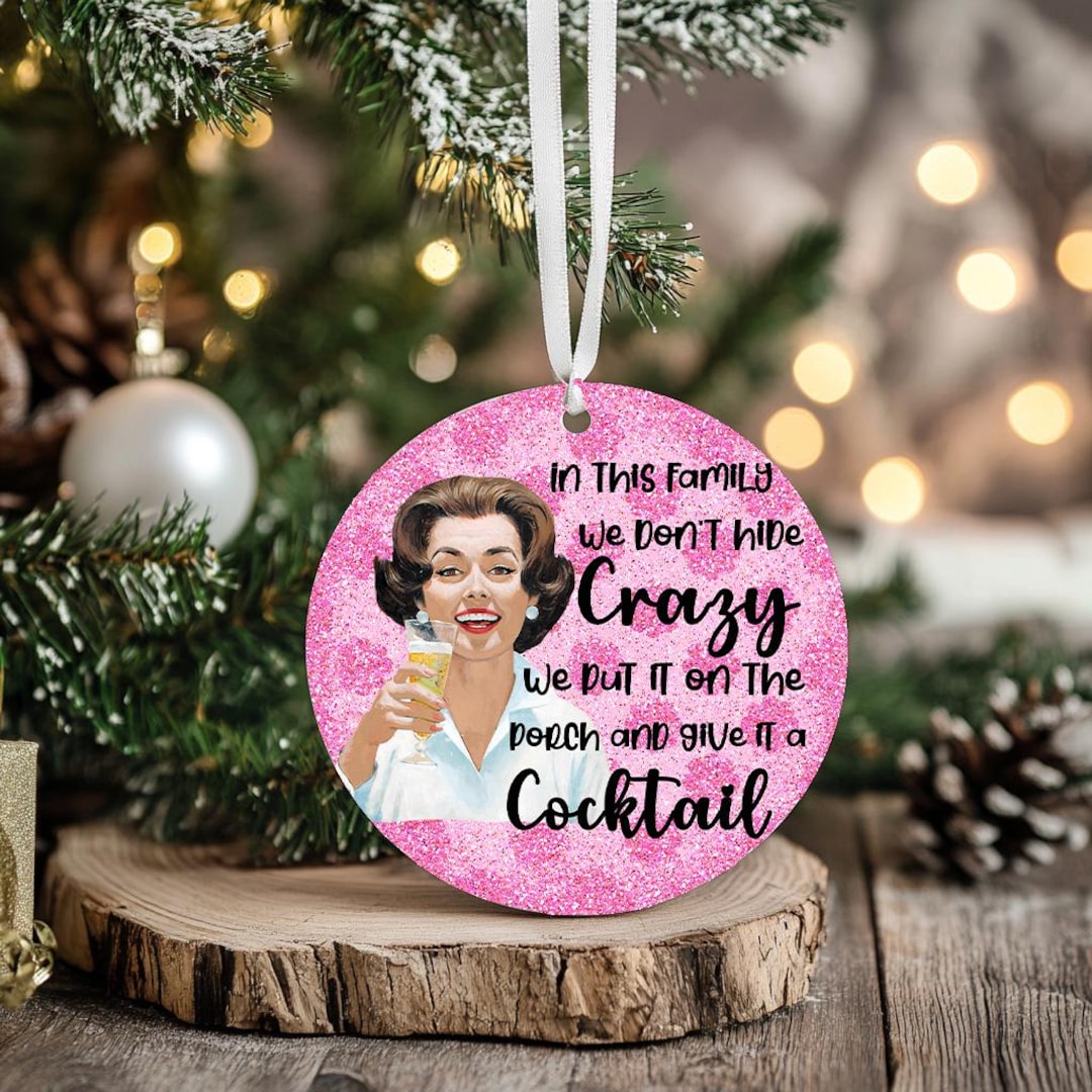 Funny Ornament, Sarcastic Christmas, Gift for Her, Retro Woman, Snarky ...