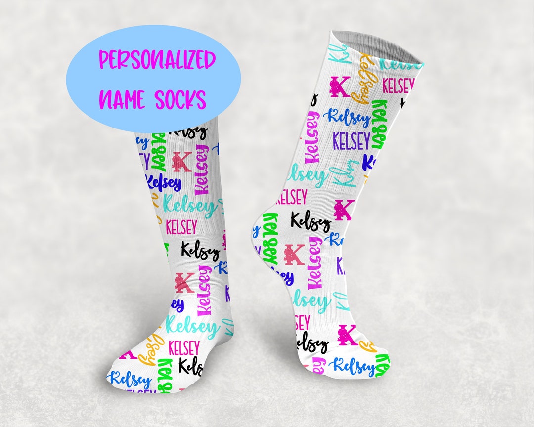 Custom Name Socks, Personalized Socks, Name Socks, Custom Socks ...