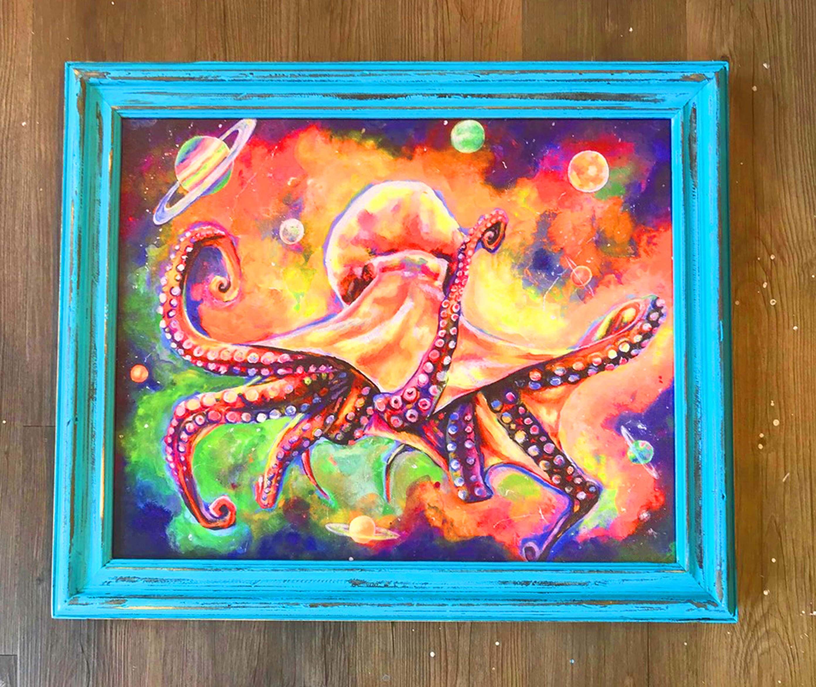 Space Octopus Octopus Painting Octopus Decor Octopus Wall - Etsy