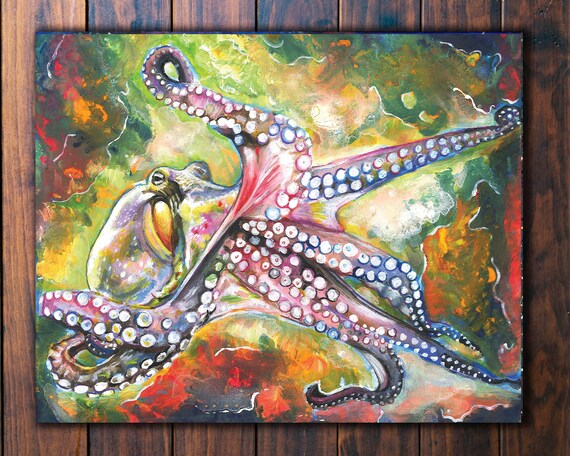 Octopus Acrylic Painting