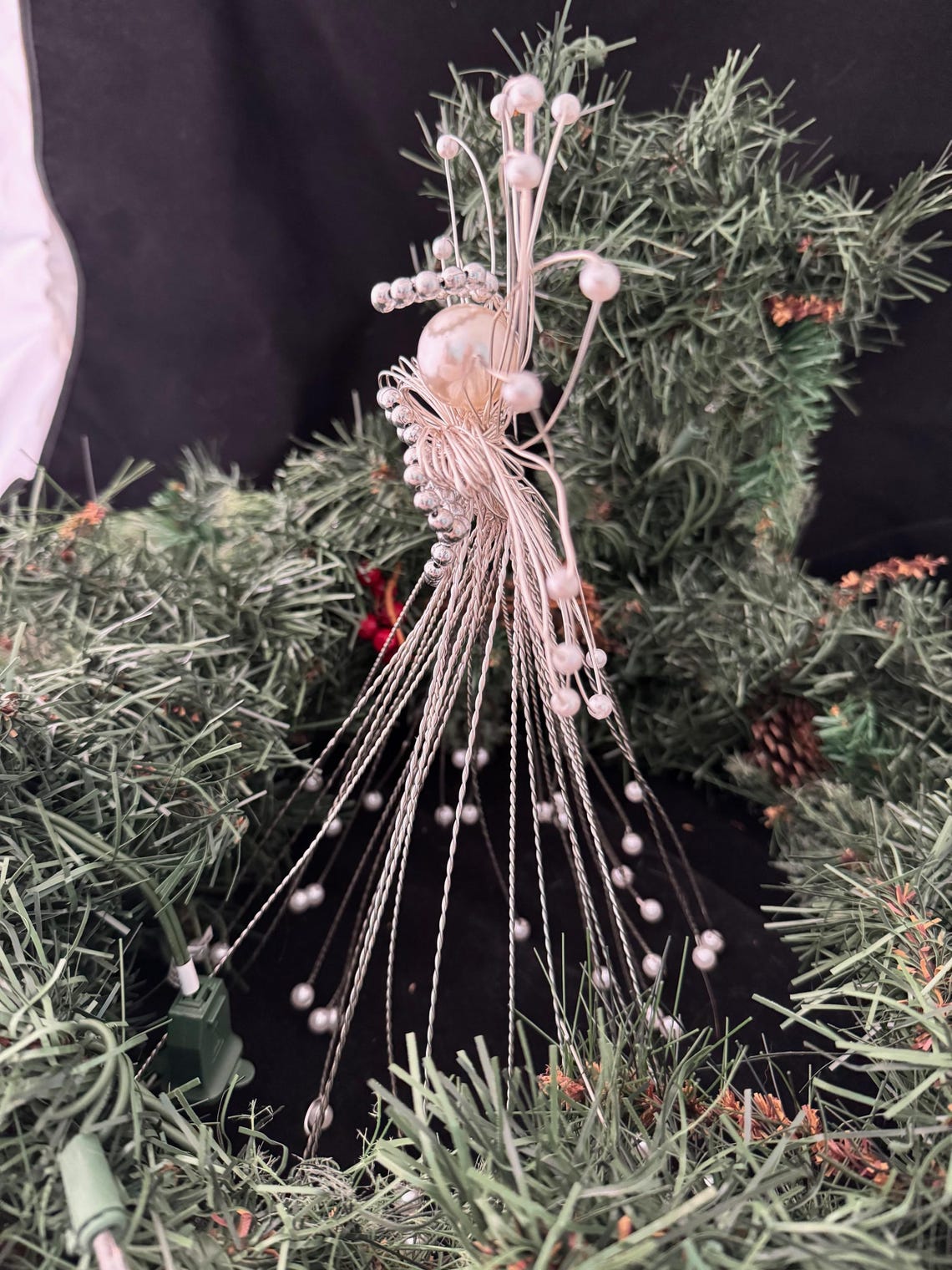 Handmade Silver Wire Angel Tree Topper With Pearl Beads - Etsy