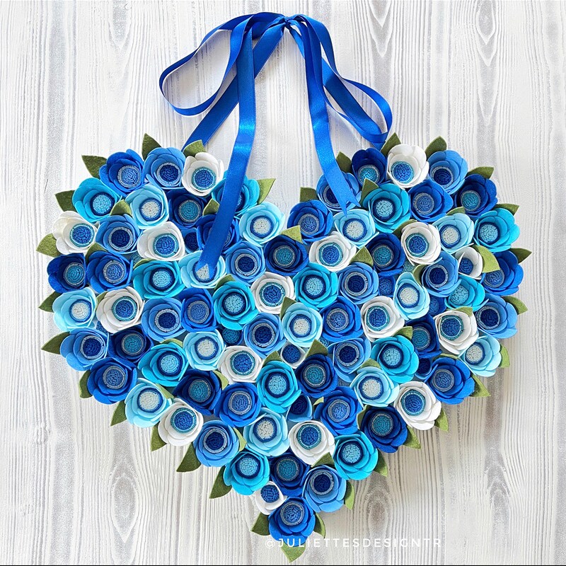 Blue Wreath - Etsy