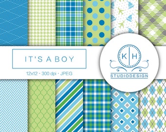 Newborn Journal Cards. Baby Boy Digital Scrapbooking. Project - Etsy