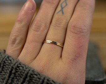 Hammered gold ring | Etsy