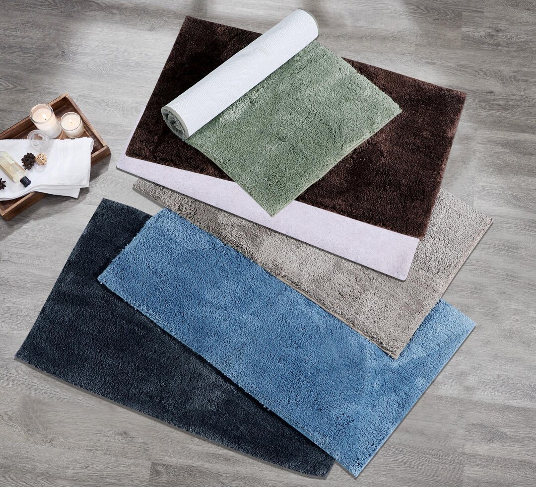 Ultra Luxe Bath Mat: Plush Micro Polyester, Anti-slip TPR Backing - Etsy