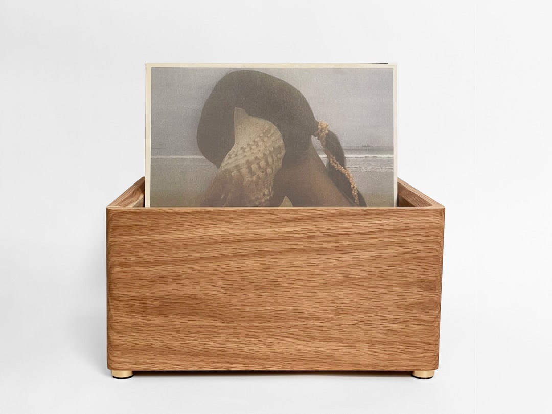 Tabletop Vinyl Record Storage Crate - White Oak - Etsy