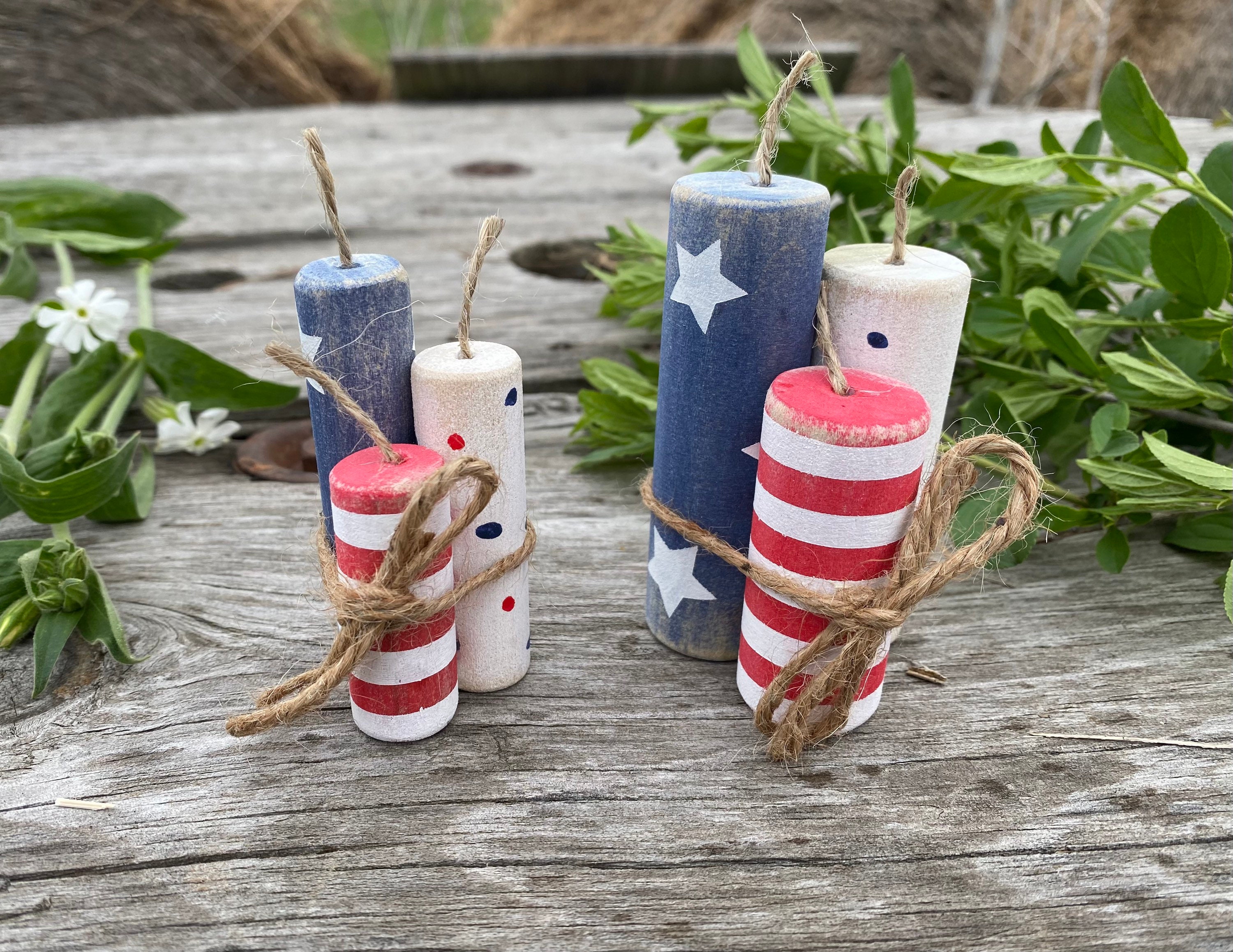 Wooden Fireworks Tier Tray Decor / Memorial Day /fourth of - Etsy