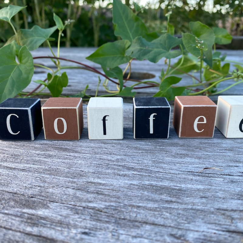 Coffee Bar Wooden Blocks - Etsy