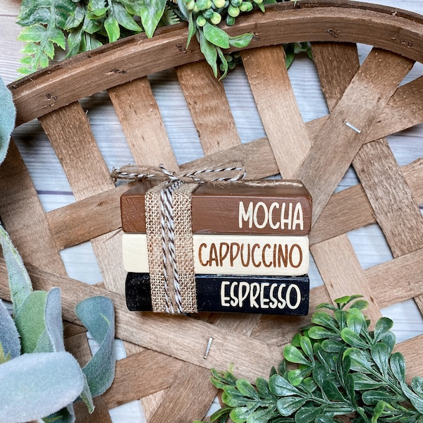 Coffee Mini Book Stack - Etsy