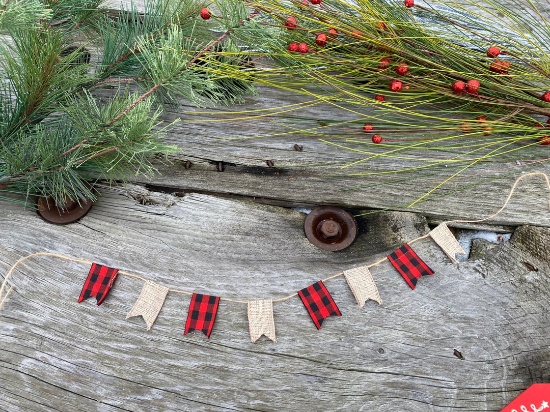 Mini Tier Tray Buffalo Plaid Banner / Buffalo Plaid Christmas / Tier ...